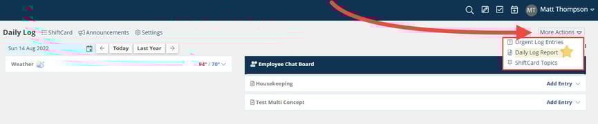 ShiftForce Help Articles How to Print Daily Log